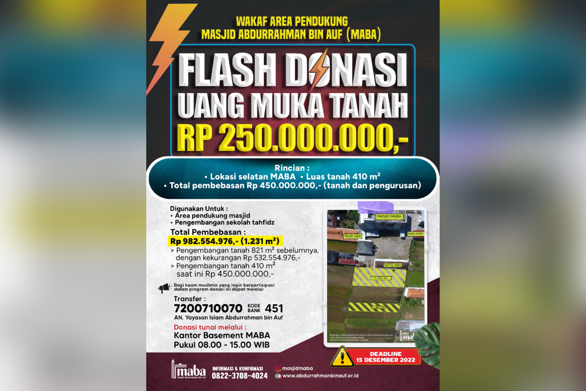 WAKAF AREA PENDUKUNG - Yayasan Islam Abdurrahman Bin Auf